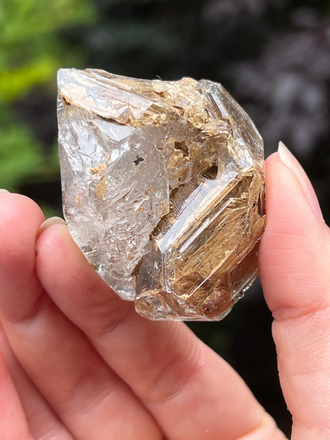 Fenster Elestial Window Clear Quartz Crystal Double Terminated Rainbow ...