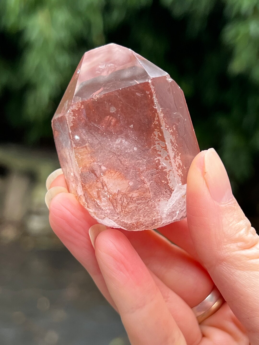 Amphibole Quartz / Angel Wing Phantom Quartz / Hematite - Etsy
