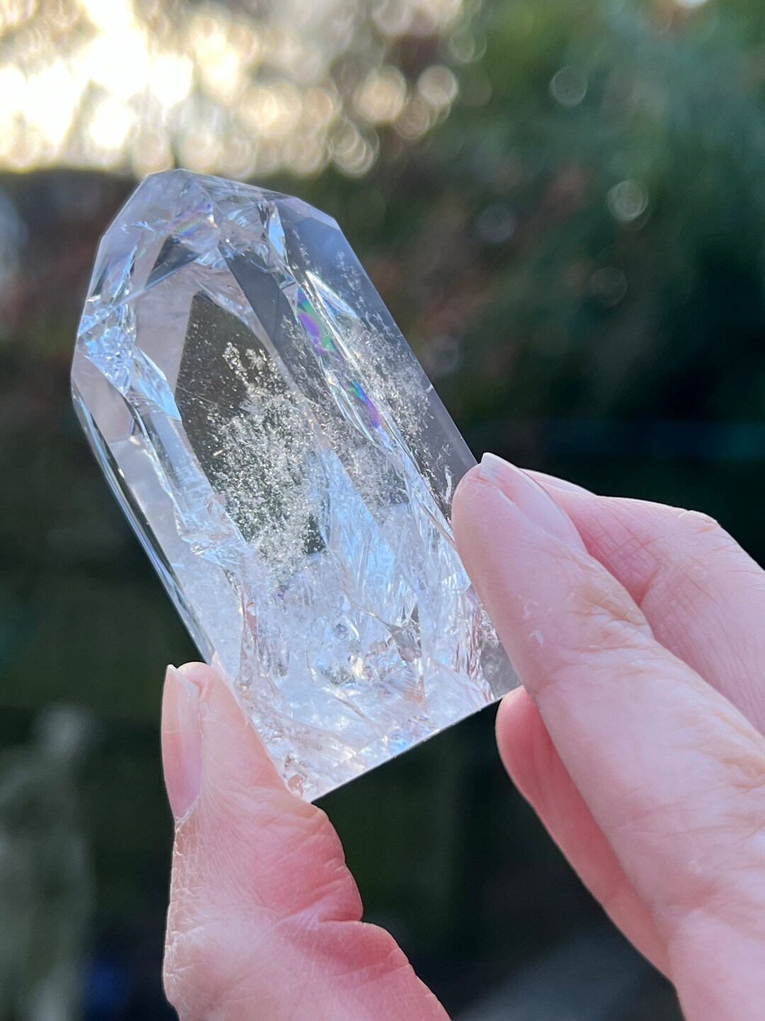 Fire and Ice Clear Quartz With Rainbows Brazilian AAA 72g 28 - Etsy