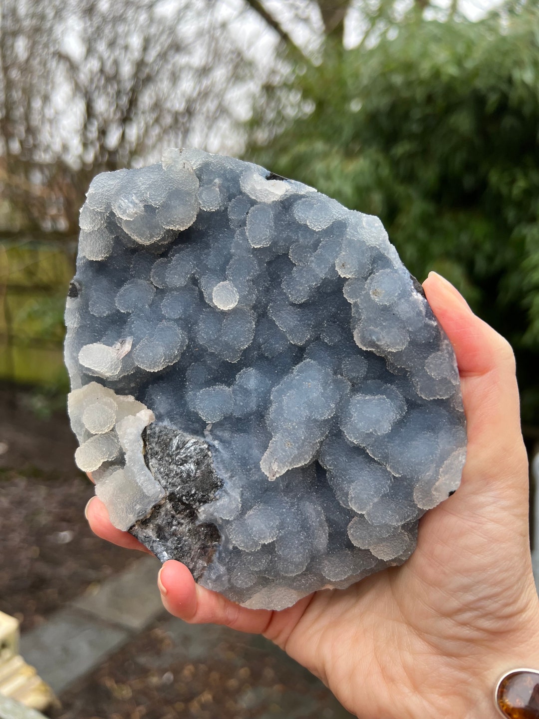 Black Chalcedony Large Cluster With Stalactites 788g 3 - Etsy