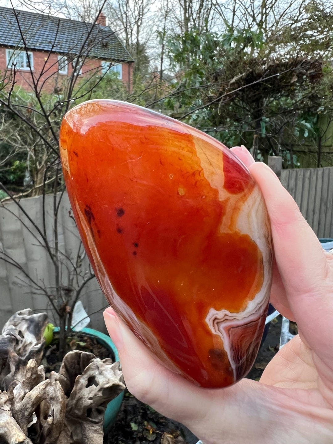 Silk Agate Sardonyx Large Crystal Stone Vigour / Happiness / Good ...