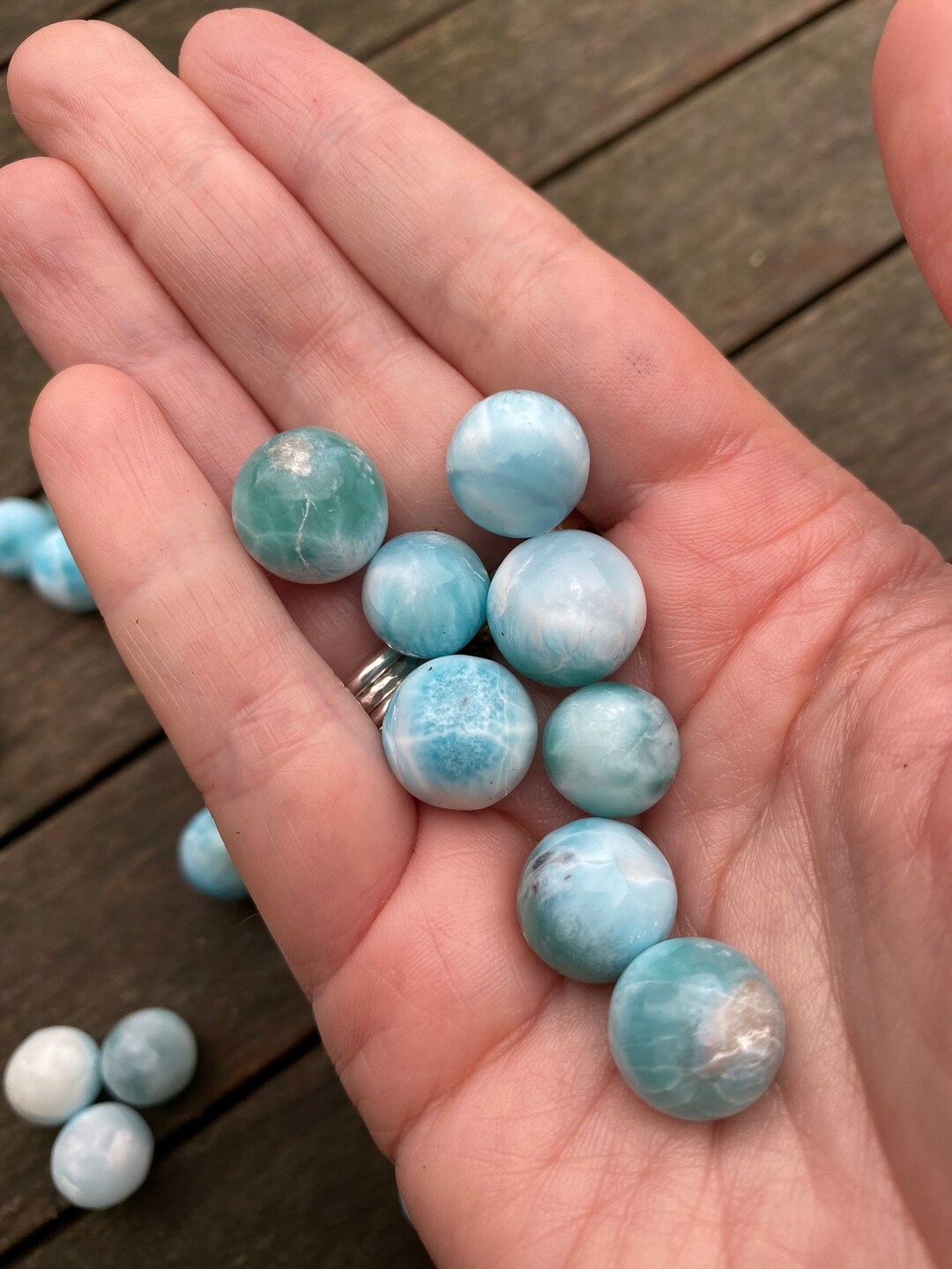 Larimar Ball Deep Blue Dolphin Stone Crystal Ball AAA+ : Peace / Love ...