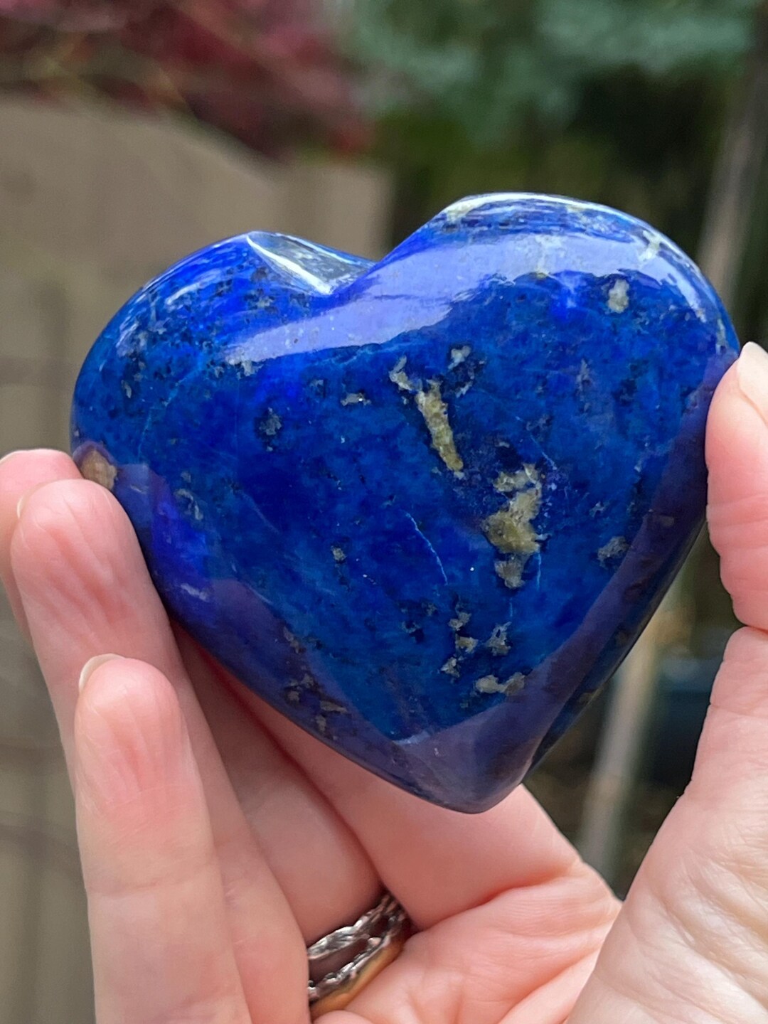 Lapis Lazuli Madani Crystal Heart AAA With Calcite and Pyrite 53 174g ...