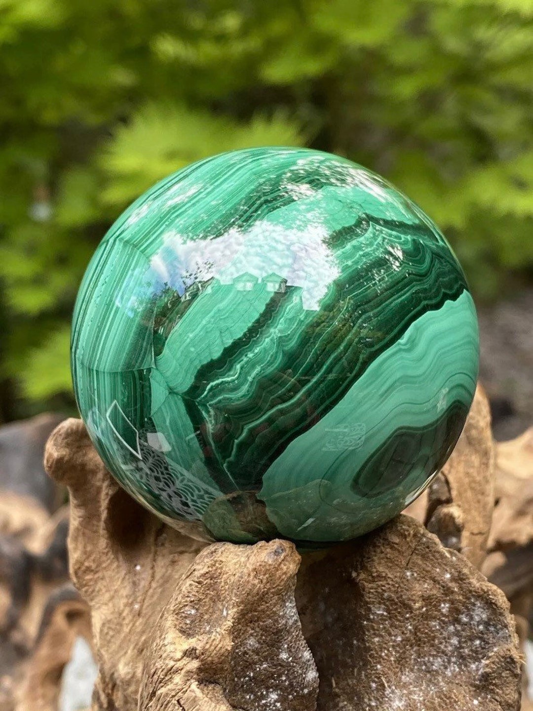 Large Malachite Ball AAA : Emotional Healing / Protection 415g 9 - Etsy UK