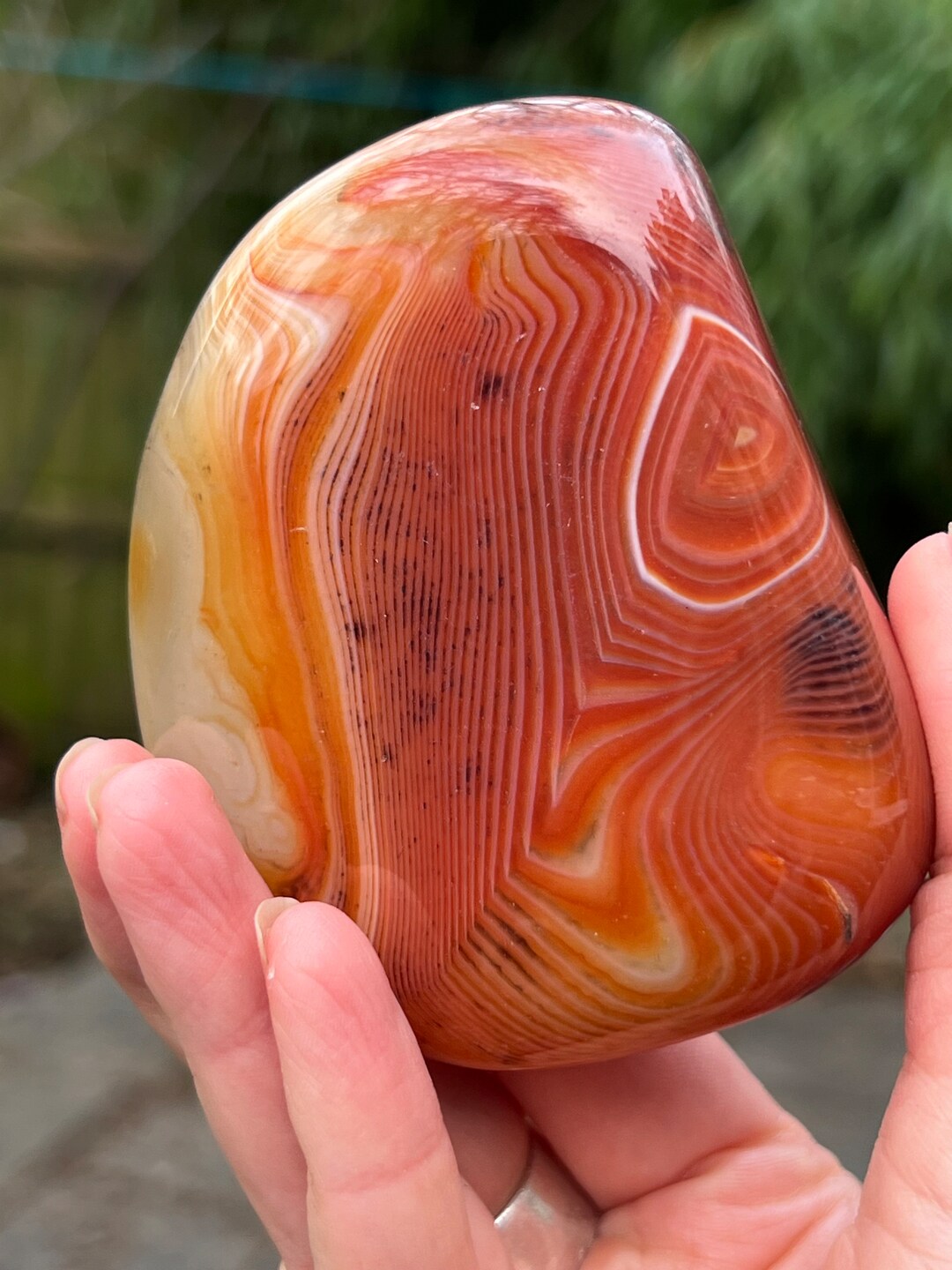 Silk Agate Sardonyx Large Crystal Stone Vigour / Happiness / Good ...