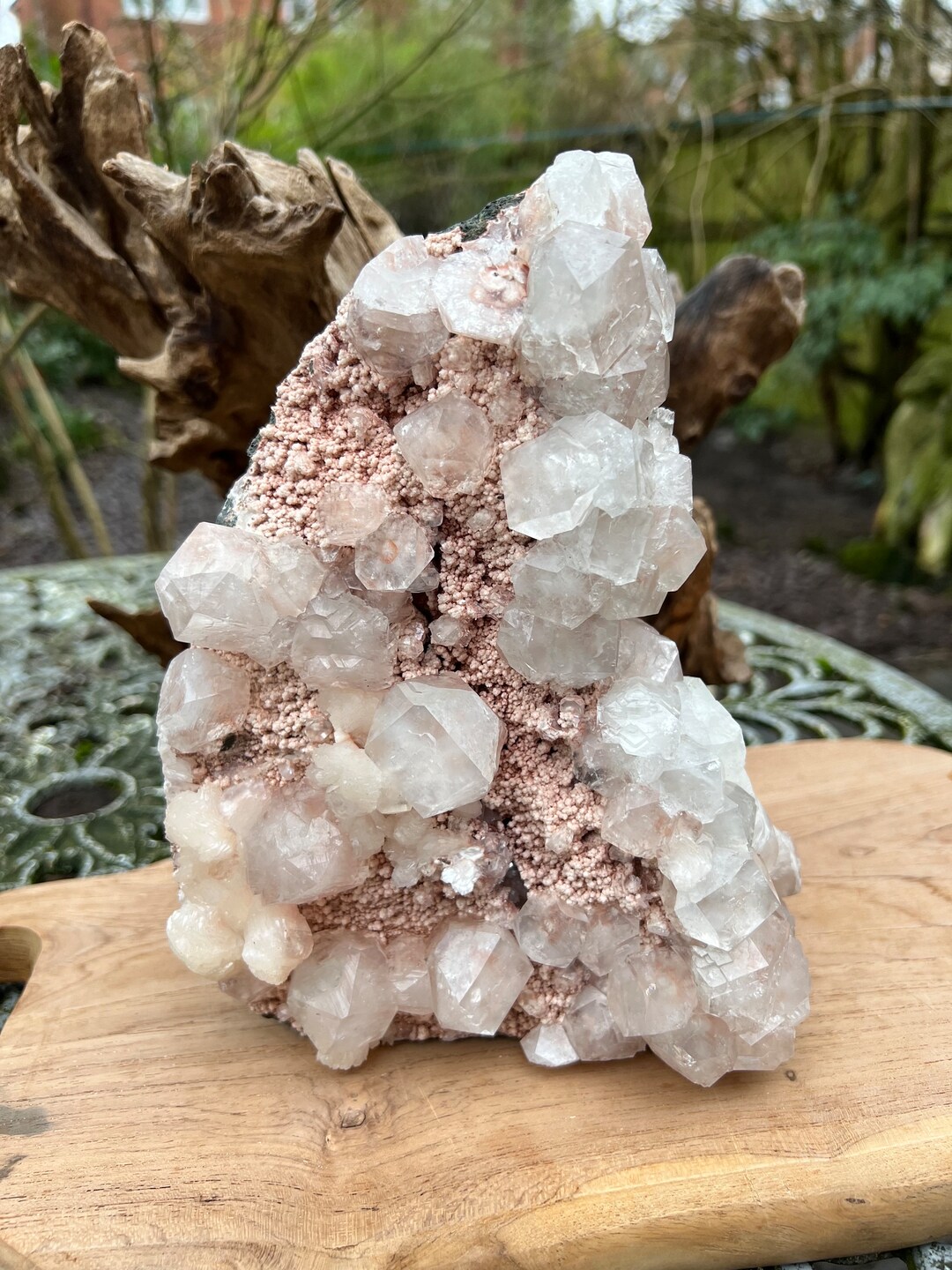 Pink Stillbite / Stilbite Cluster Freestanding AAA 20 With White Apophyllite 2763g - Etsy