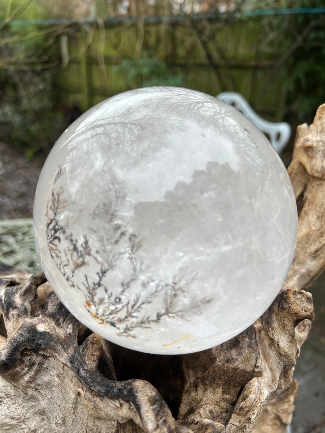Dendritic / Dendrite Large Clear Quartz Ball Rare AAA 125mm Diameter ...