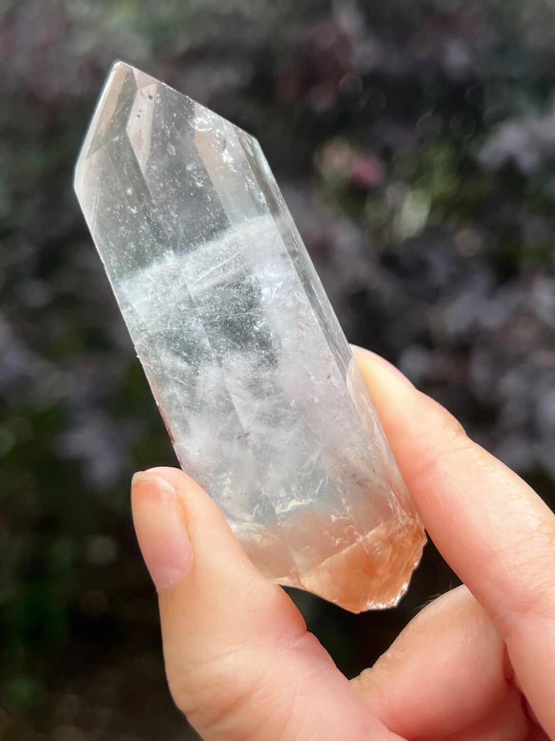 Amphibole Quartz / Angel Wing Phantom Quartz / Hematite Point 84g 8 ...