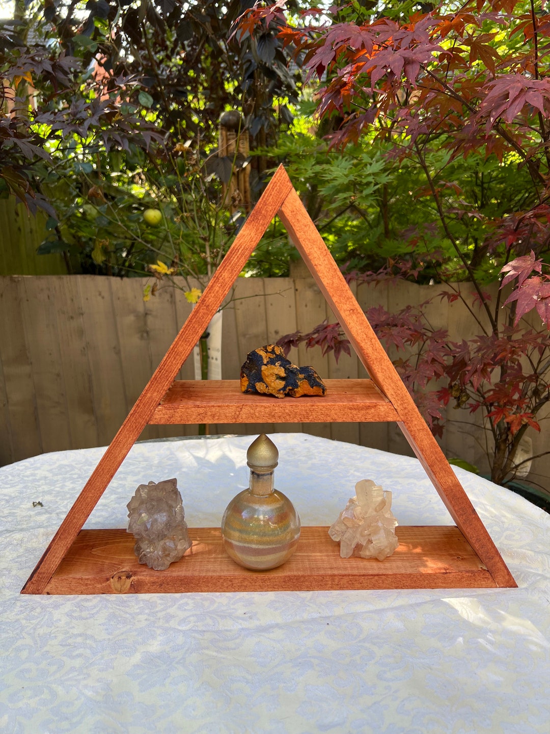 Wooden Pyramid Shelving Shelves Unit Suitable for Freestanding ...