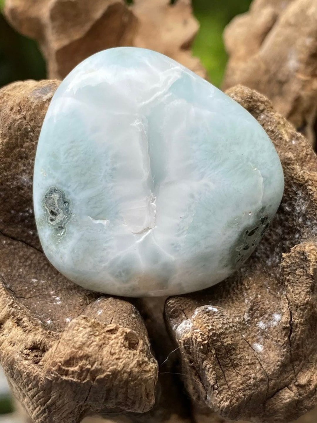 Larimar Tumblestone Deep Blue Dolphin Stone AAA : Peace / Love ...