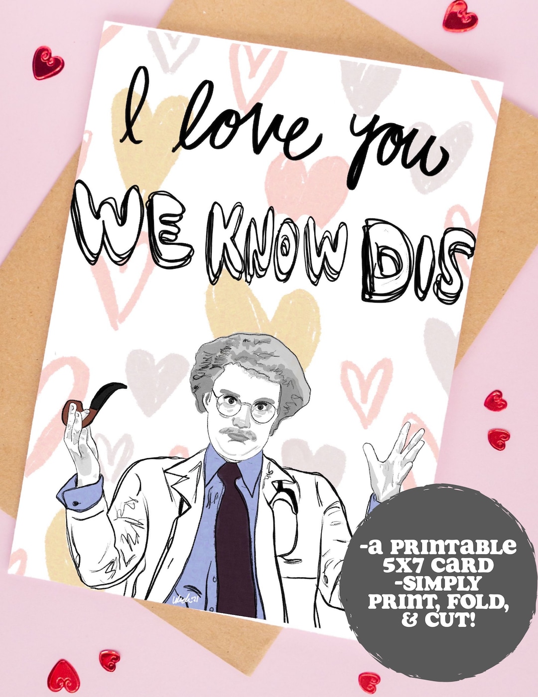 SNL Kate Mckinnon We Know Dis Valentine/anniversary Card - Etsy