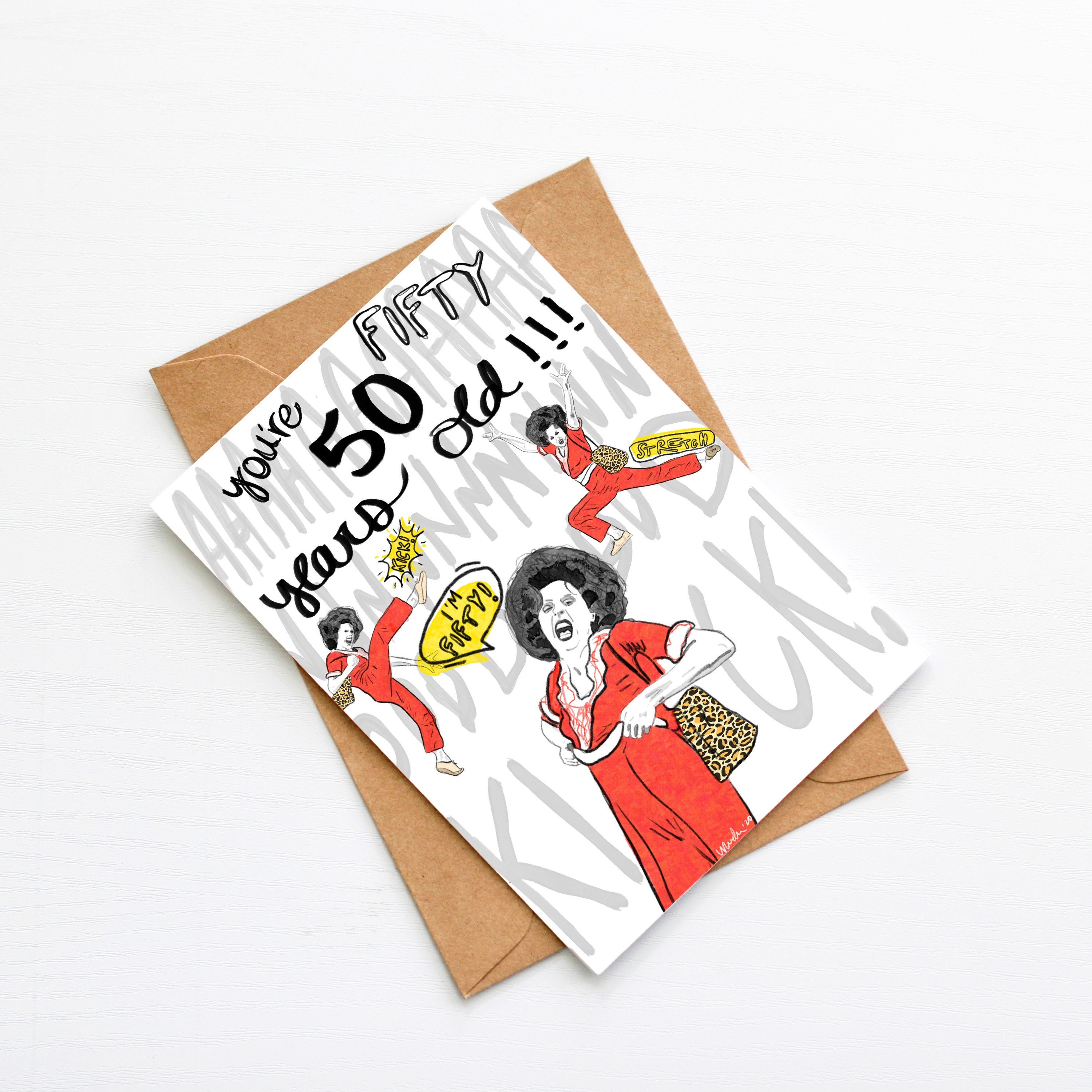 Sally Omalley 50 Birthday Card - Etsy