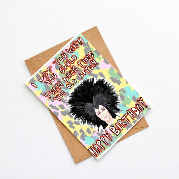 Cher Birthday Card | Etsy