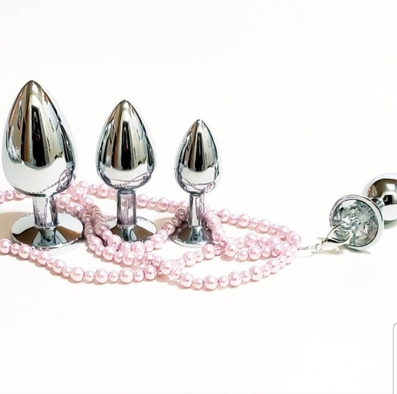 Butt Plug Pink Pearls Plug Anal Plug Sex Toy Plugs Jeweled Etsy