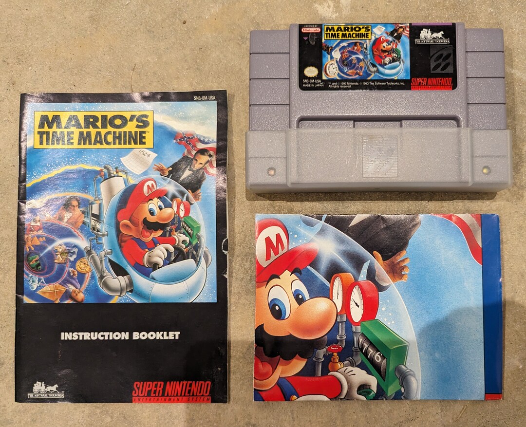 Mario's Time Machine (super Nintendo Entertainment System, 1993) SNES ...