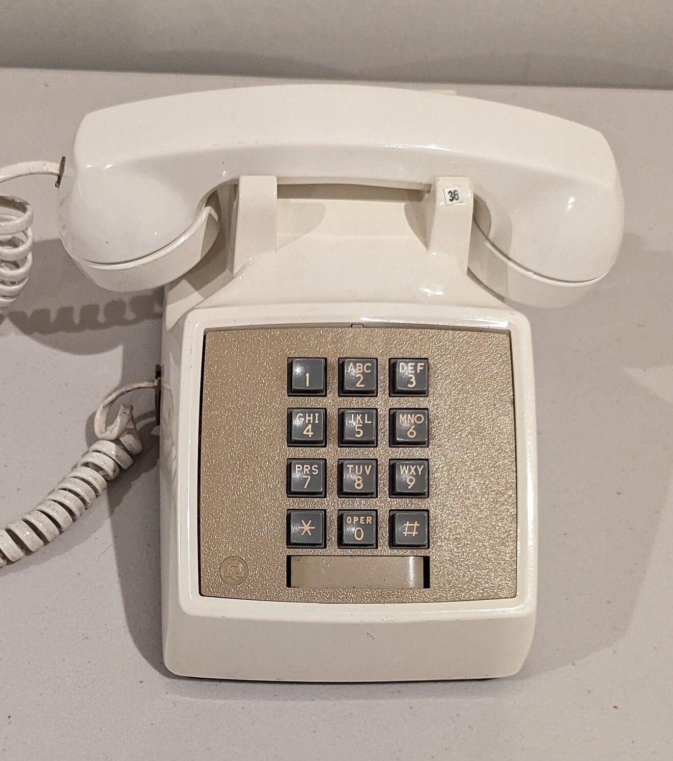 Vintage White Touch Tone Push Button Phone Western Electric ATT Bell ...