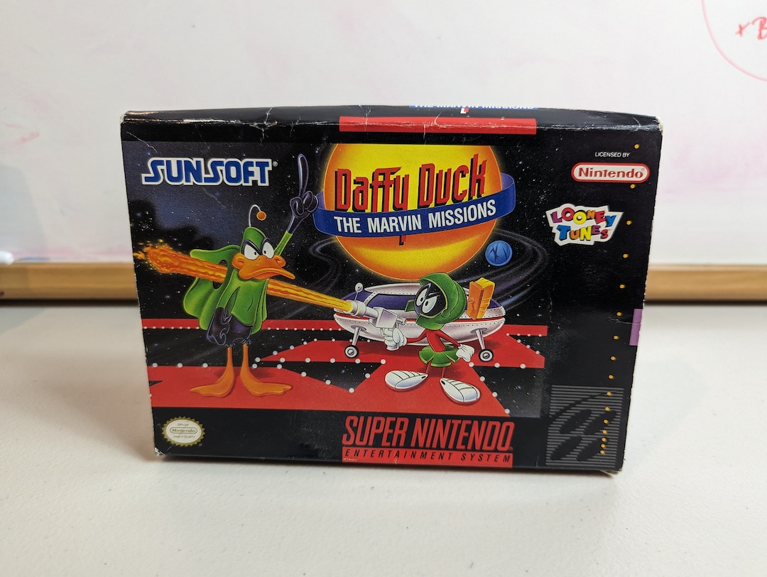 SNES Sunsoft Daffy Duck the Marvin Missions Game BOX ONLY - Etsy