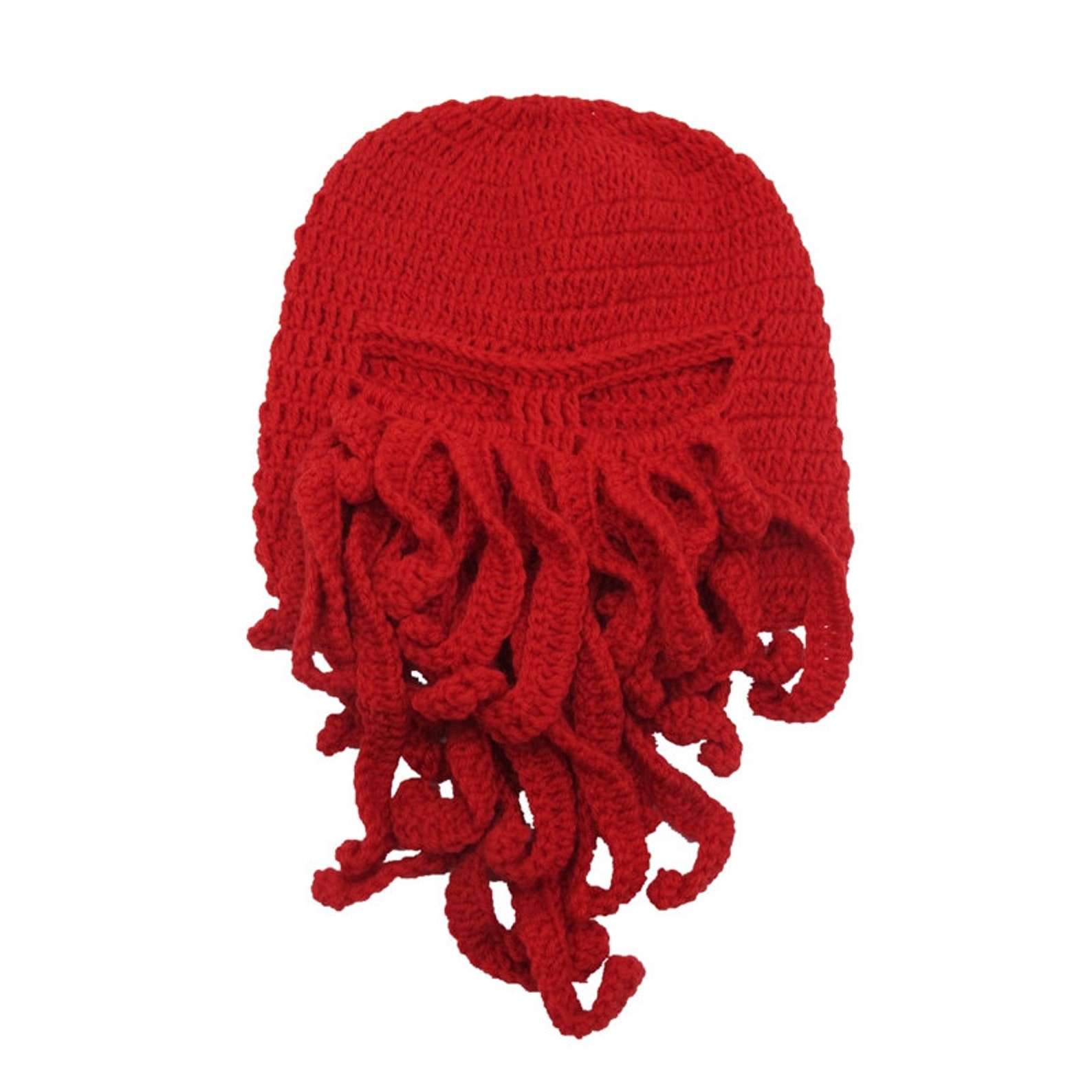 Crochet Men Women Octopus Mask Beard Hat Squid Knit Cosplay - Etsy