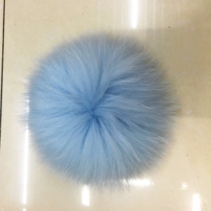 NEW Natural Colorful Real Fox Fur Pom Pom Detachable Genuine - Etsy