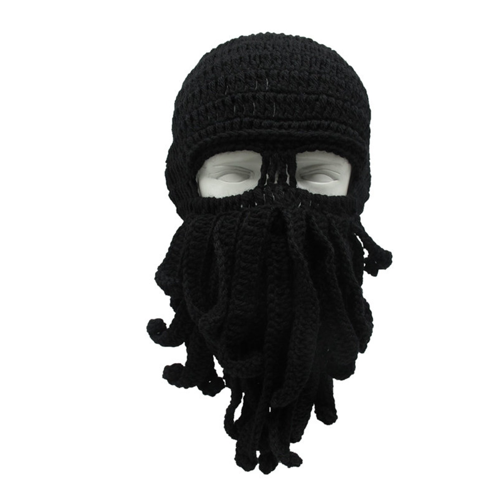 Crochet Men Women Octopus Mask Beard Hat Squid Knit Cosplay - Etsy