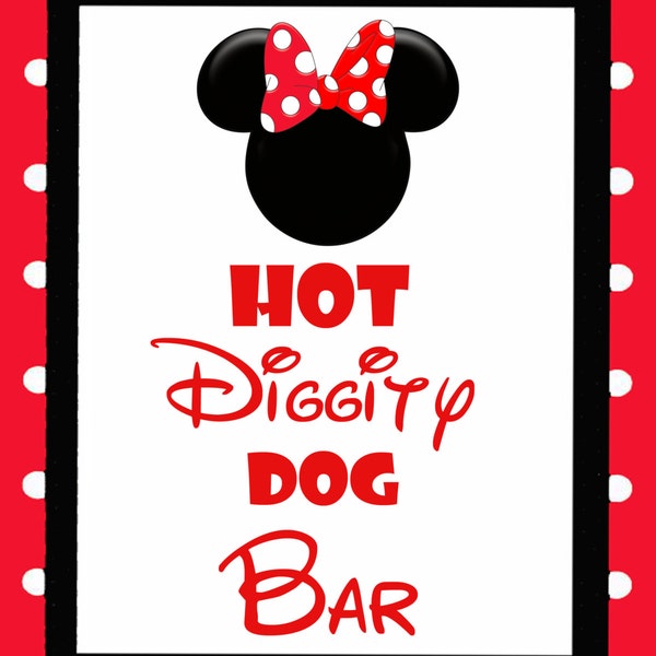 Hot Diggity Dog Bar Signs - Etsy