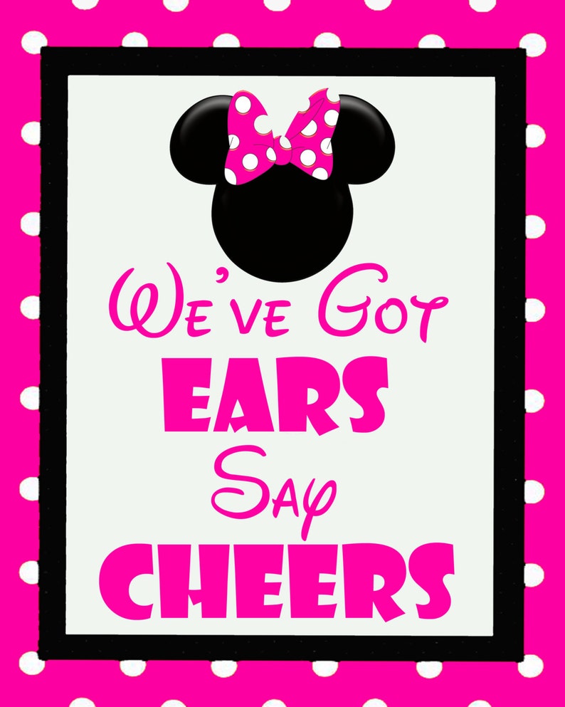 Minnie Mouse We've Got Ears Say Cheers Sign - Etsy