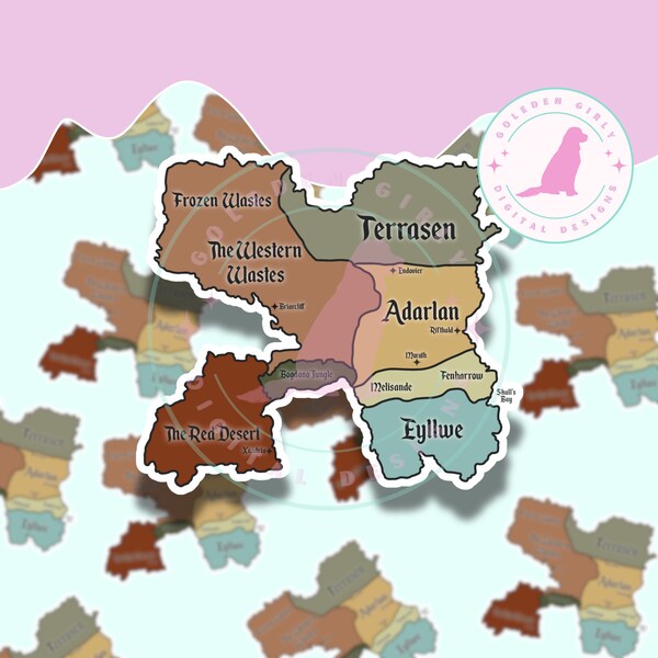 Throne of Glass Map Sticker - Etsy