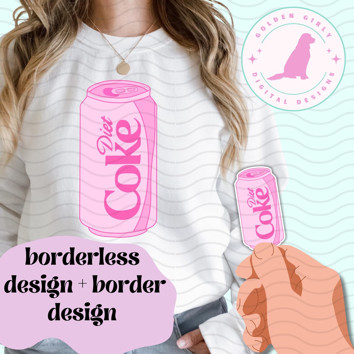 Pink Diet Coke Sticker Png, Diet Coke Sublimation Png Pink Coke Sticker ...