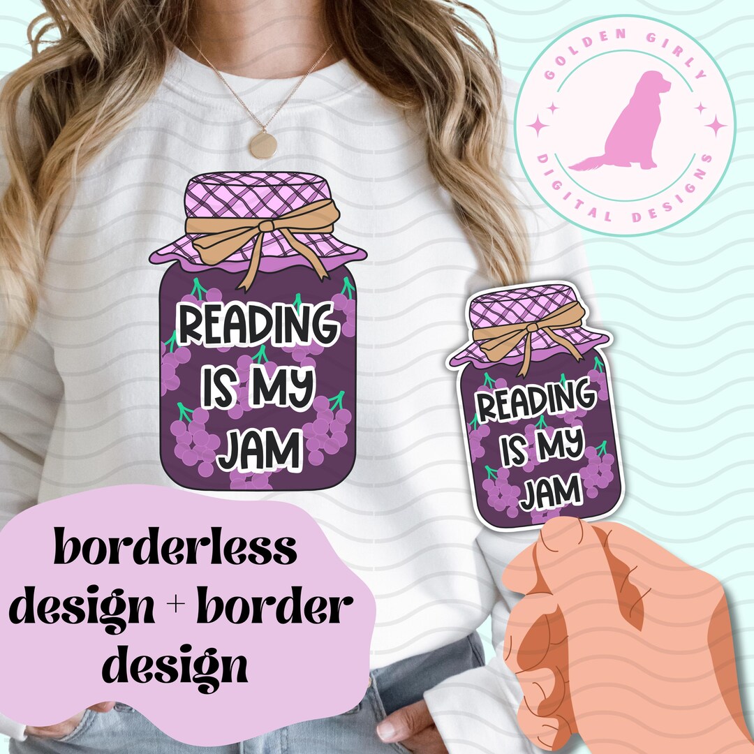 Reading is My Jam Sticker Png, Grape Jelly Reading is My Jam Sticker ...