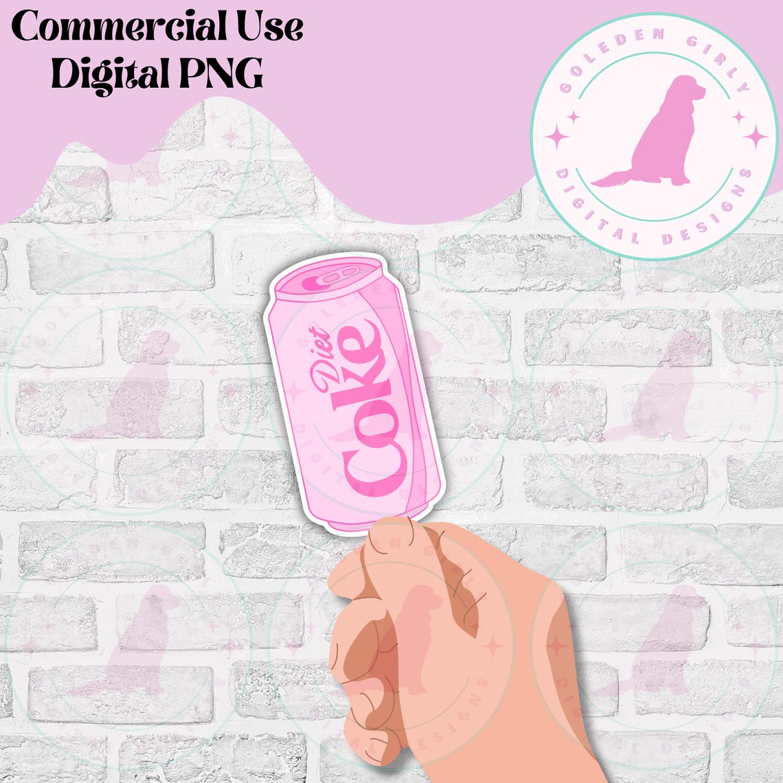 Pink Diet Coke Sticker Png, Diet Coke Sublimation Png Pink Coke Sticker ...