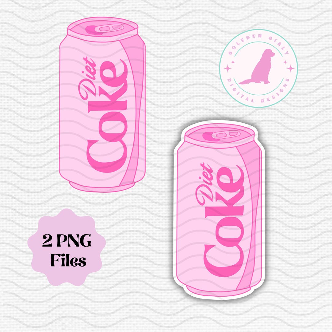Pink Diet Coke Sticker Png, Diet Coke Sublimation Png Pink Coke Sticker ...