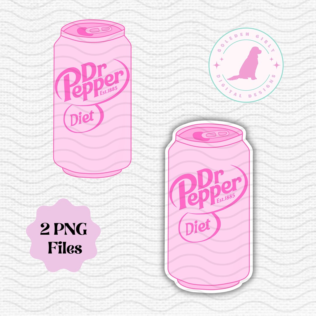 Pink Diet Dr. Pepper Sticker Png, Pink Diet Coke Sticker. Png, Pink ...