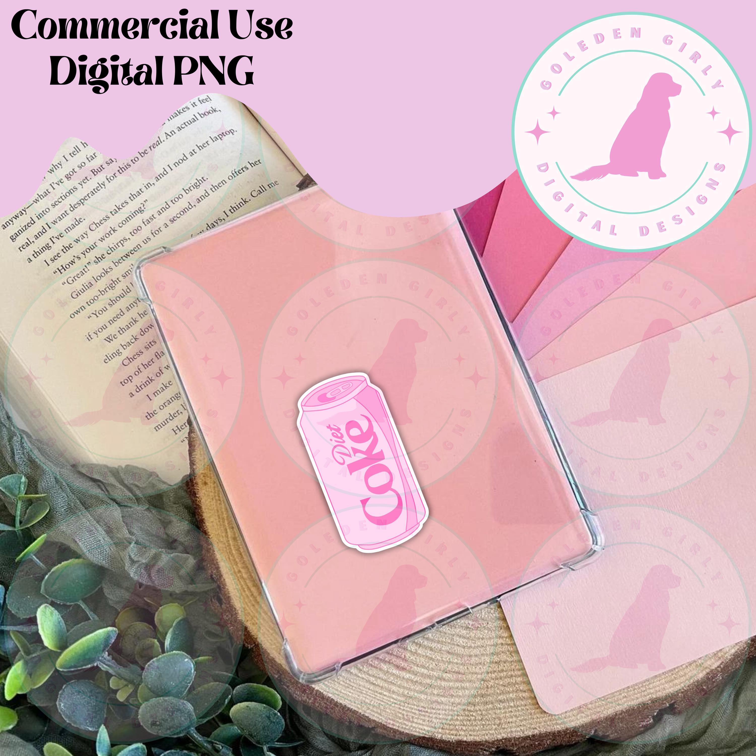 Pink Diet Coke Sticker Png, Diet Coke Sublimation Png Pink Coke Sticker ...