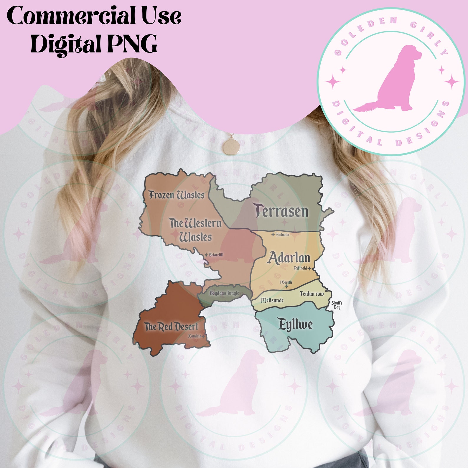 Erilea Map Sticker, ACOTAR TOG PNG (digital Download) - Etsy