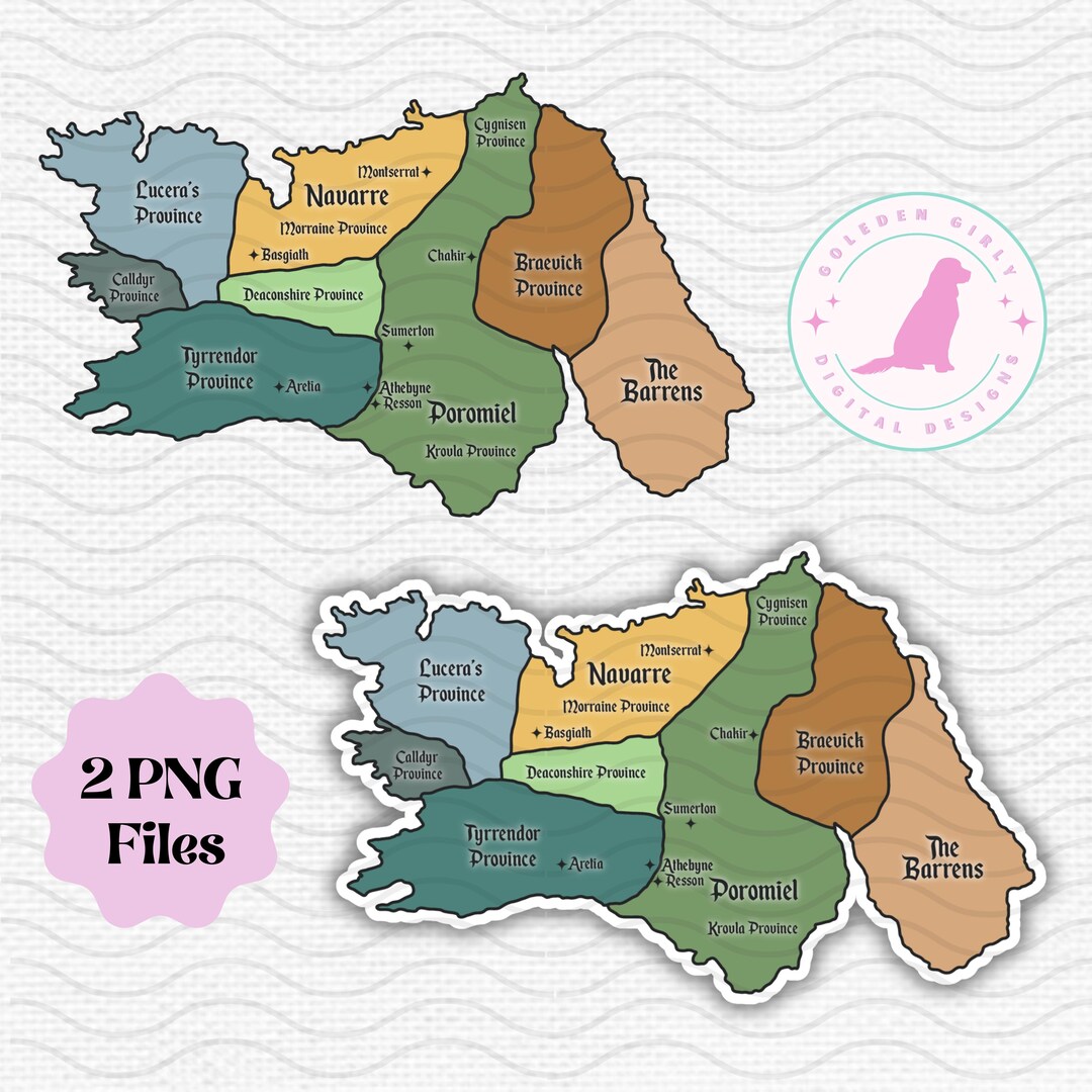 Fourth Wing Map Sticker Png, Fourth Wing Png, the Continent in Fourth ...
