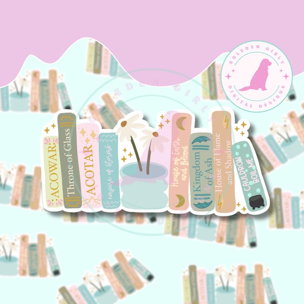 Acotar Bookshelf Sticker Png - Etsy
