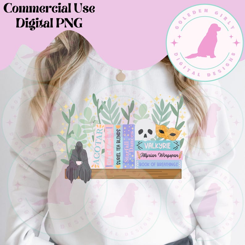 ACOTAR Book Shelf Sticker Png, Acotar Suriel, Valkyrie Training Book ...