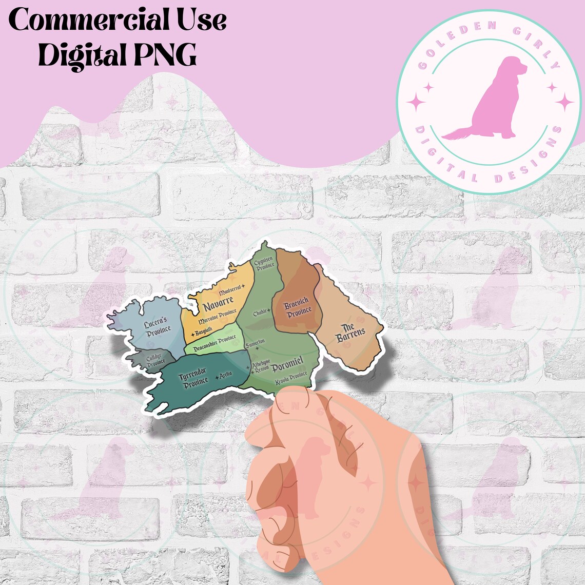 Fourth Wing Map Sticker Png, Fourth Wing Png, the Continent in Fourth ...