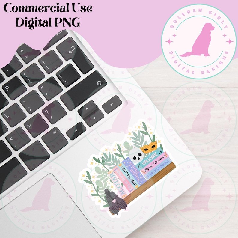 ACOTAR Book Shelf Sticker Png, Acotar Suriel, Valkyrie Training Book ...
