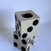 Handmade Ceramic Dice Vase – Black and White Pottery | Unique Gamer ...