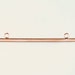 Shiny Pink Rose Gold Long Bar Connector Charm- 22k Gold Plated Sterling ...