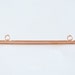 Matte Pink Rose Gold Long Bar Connector Charm- 22k Gold Plated Sterling ...