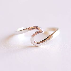 925 Sterling Silver Adjustable Wave Ring- Nalu Ring, Ocean, Wave, Beach Jewelry, Ocean Jewelry ...
