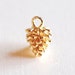 Shiny Vermeil Gold Pinecone Charm- 18k Gold Over Sterling Silver Pine ...