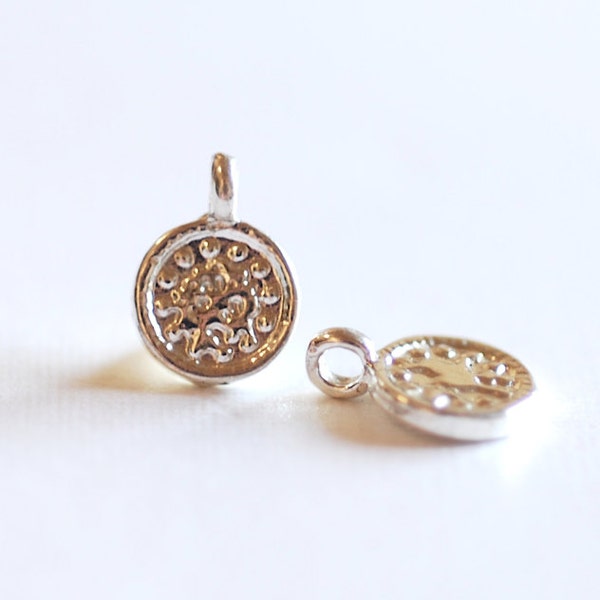 Round Circle Charm - Etsy