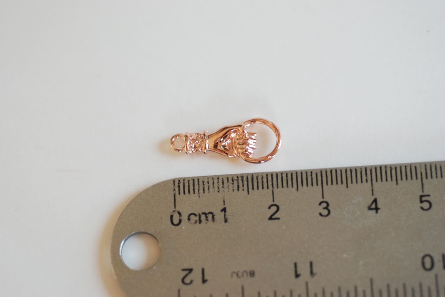 Vermeil Rose Gold Hand Connector 18k gold plated over | Etsy