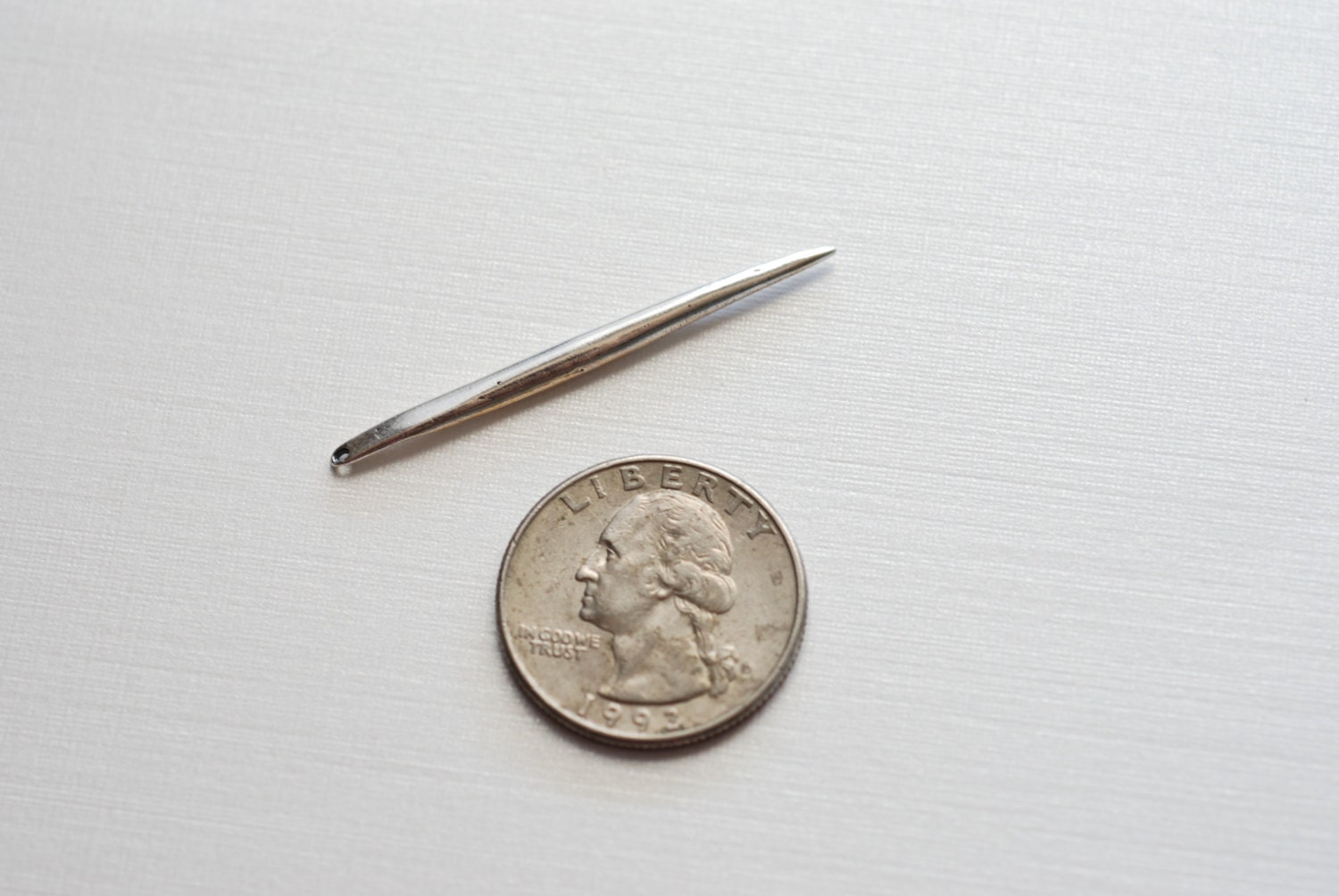 Sterling Silver Medium Skinny Thin Needle- Silver Spike Needle Dagger ...