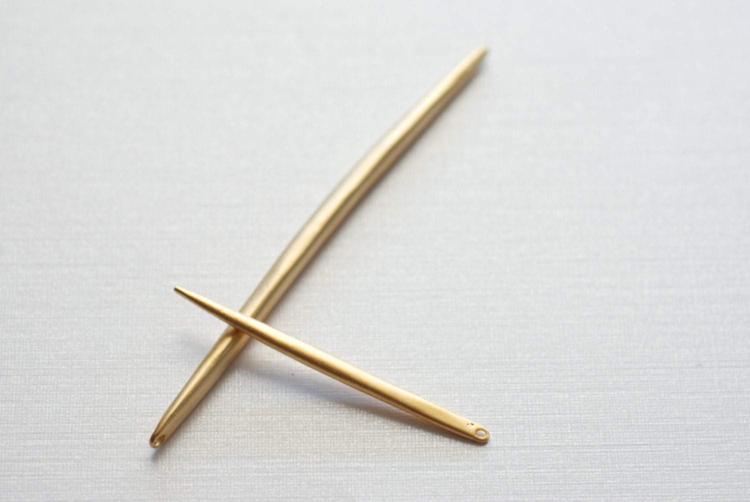 Vermeil Gold Matte Skinny Needle-vermeil Medium Spike Needle - Etsy