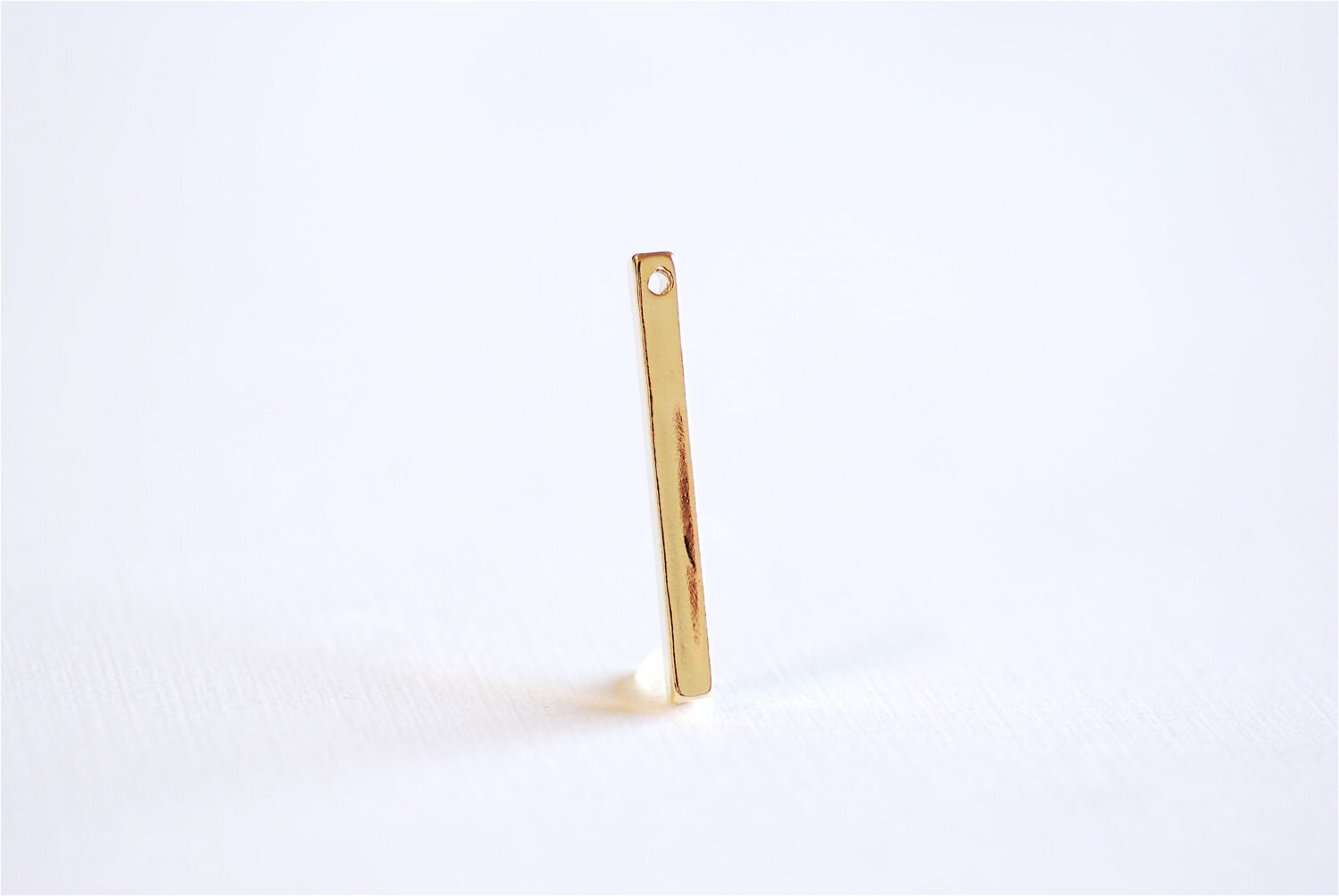 Shiny Vermeil Gold Rectangle Bar Drop 18k Gold Plated Over | Etsy