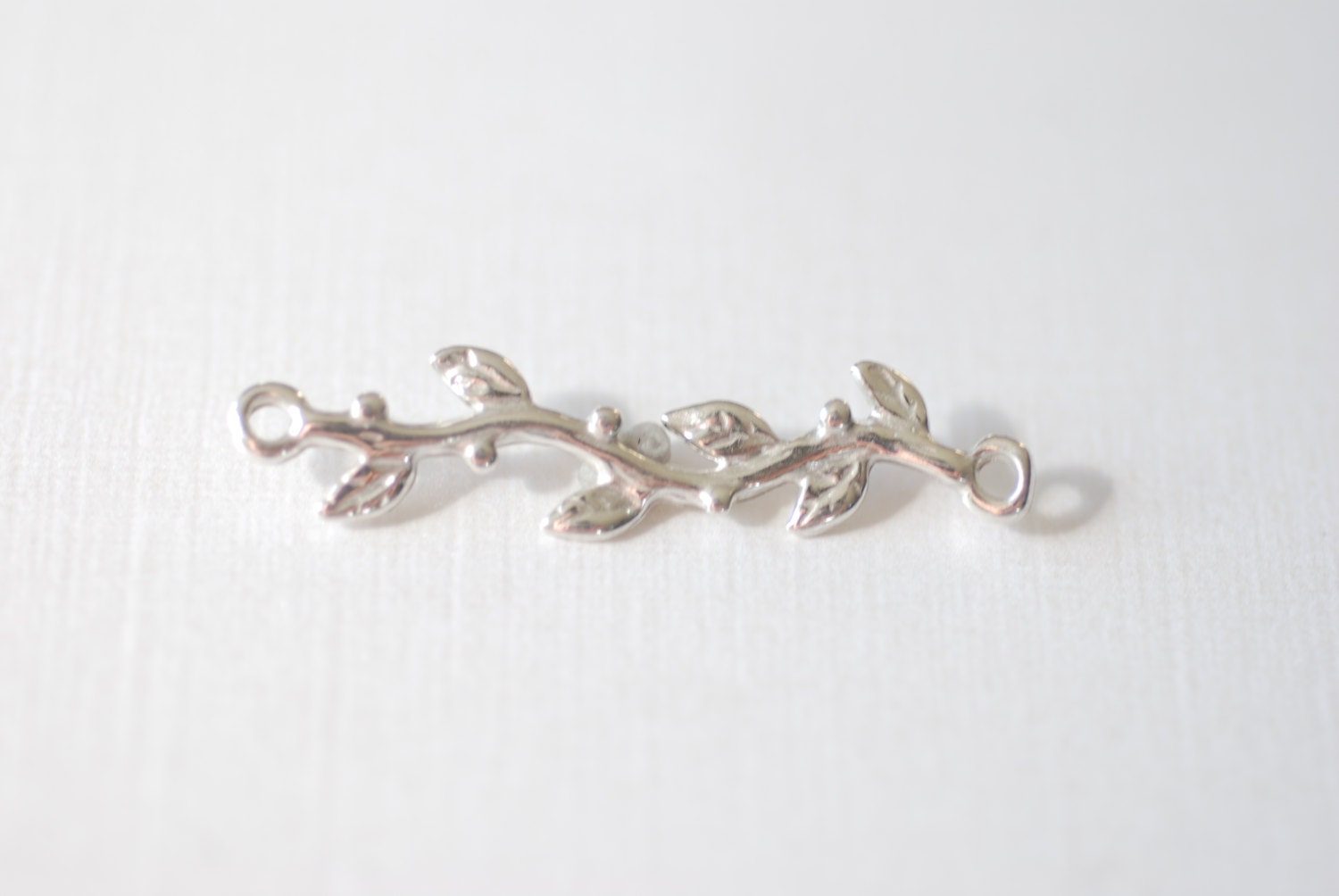 Sterling Silver Tree Branch Connector Tree Branch Charm Vine Leaf ...